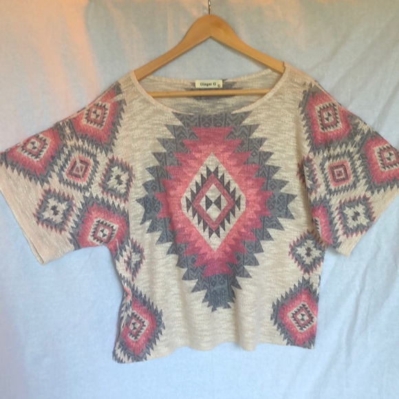 Ginger G | Tops | Ginger G Brand Aztec Tee | Poshmark